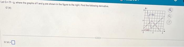 Solved Let G=7f−g, where the graphs of f and g are shown in | Chegg.com