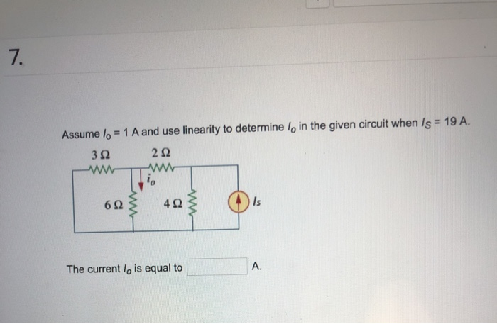 Solved Calculate the current loin the given circuit if V = | Chegg.com