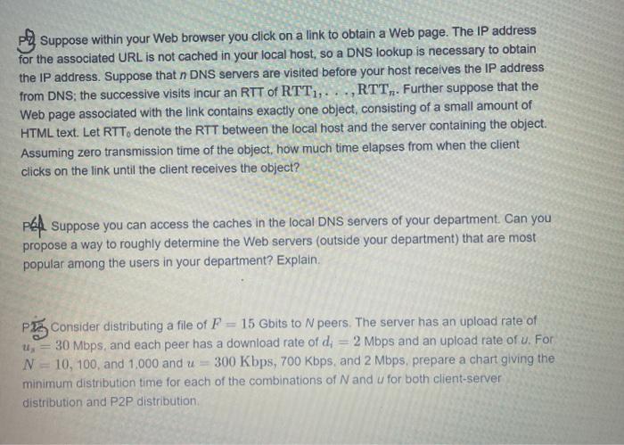 Solved Suppose within your web browser you click on a link | Chegg.com
