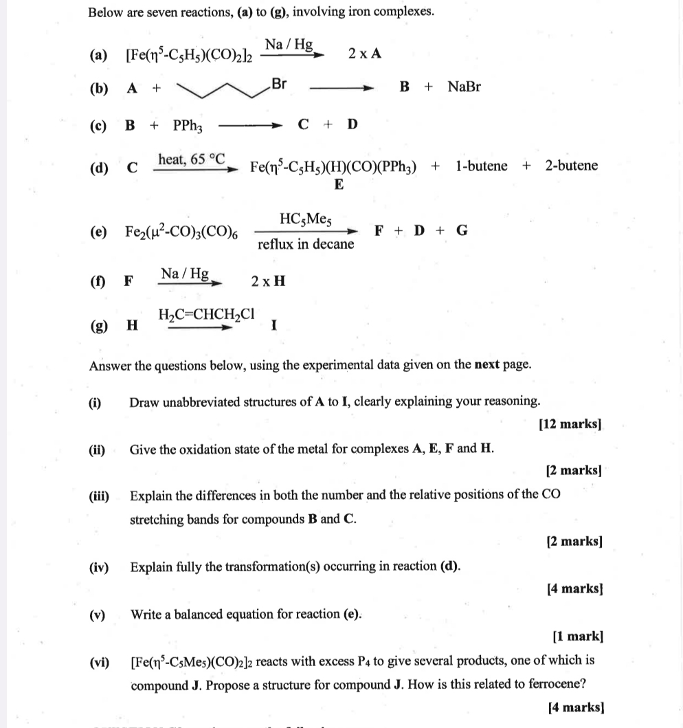 Solved Below are seven reactions, (a) ﻿to (g), ﻿involving | Chegg.com