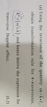 (a) ﻿Using the invariance of the quantity | Chegg.com