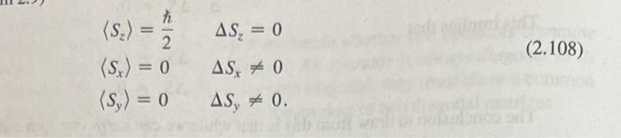 Solved 2 9 For The State Calculate The Expectation