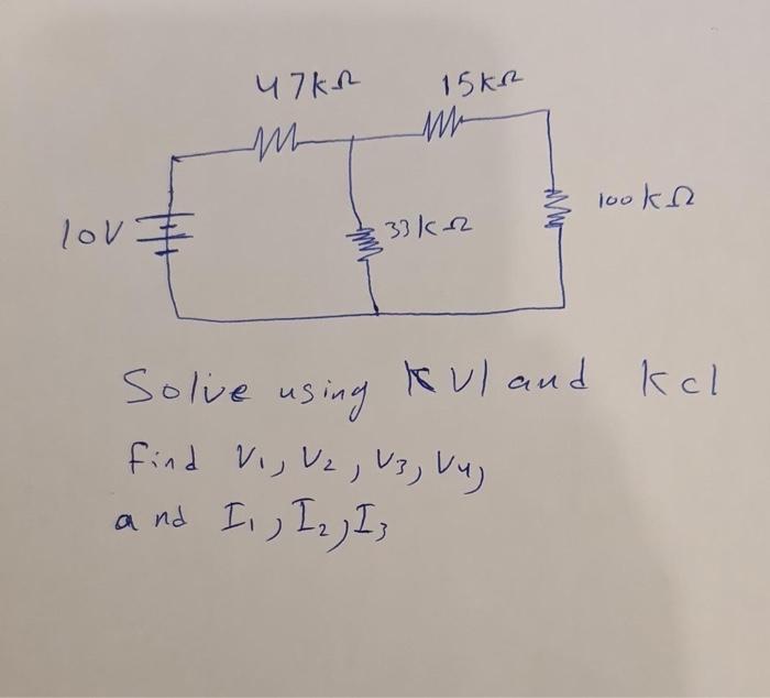 Solved Solve using kν∣ and kcl Find v1,v2,v3,v4, and | Chegg.com