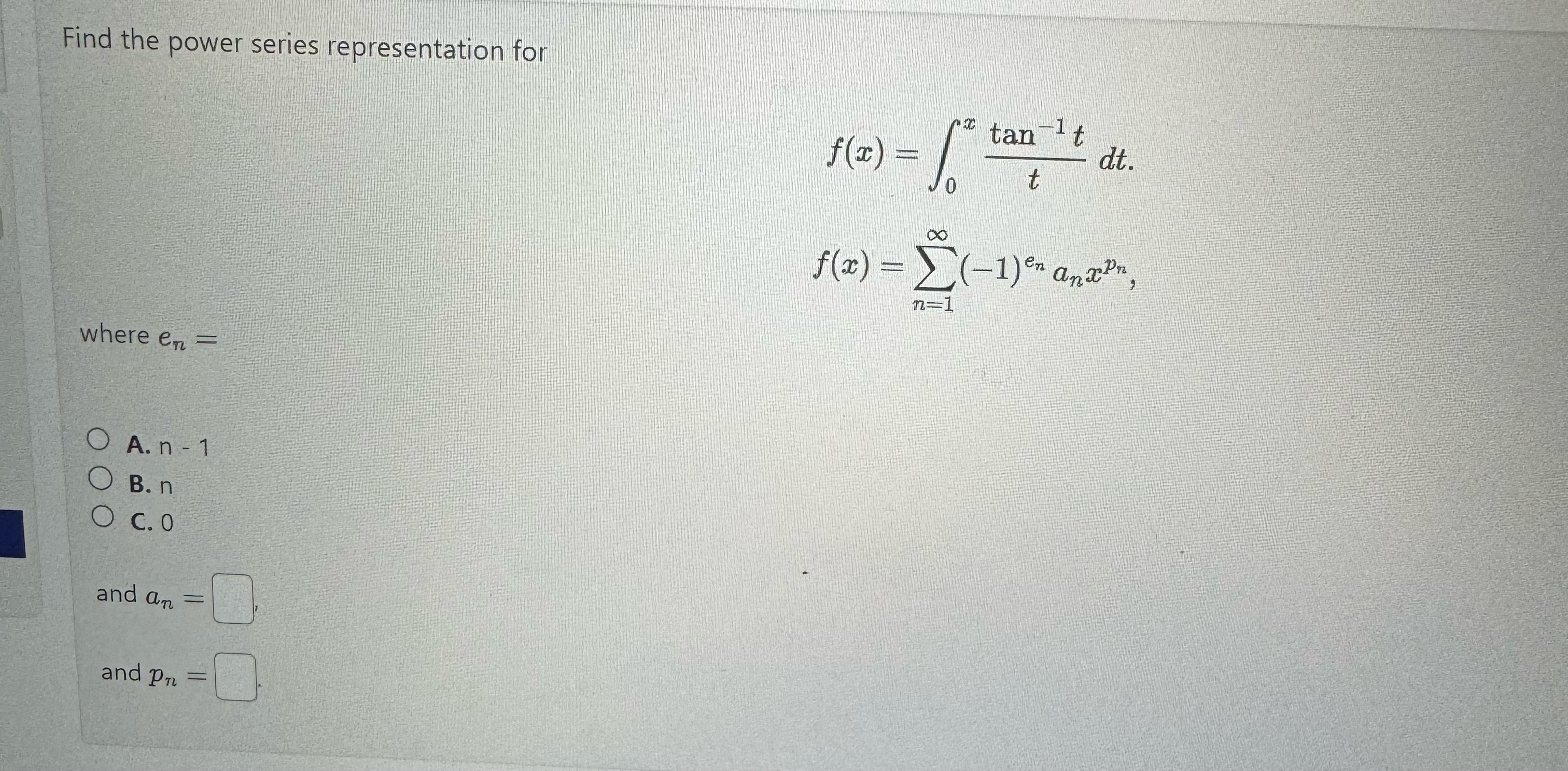 Solved Find the power series representation | Chegg.com