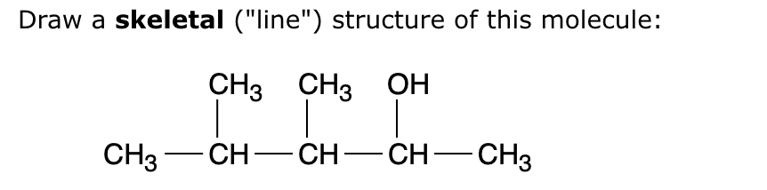 Solved Draw a skeletal ("line") ﻿structure of this molecule: | Chegg.com