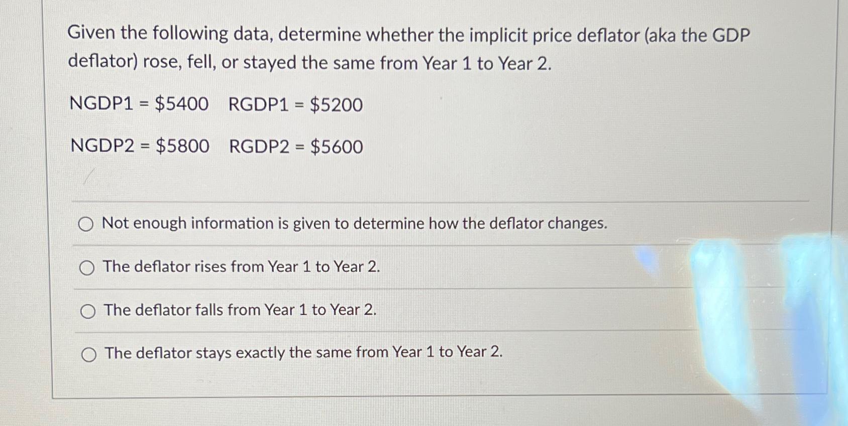 Solved Given the following data, determine whether the | Chegg.com