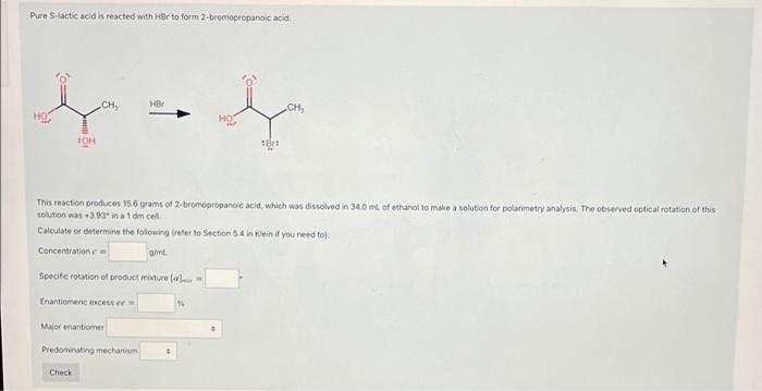 Solved One commonly used measure of optical purity is the | Chegg.com