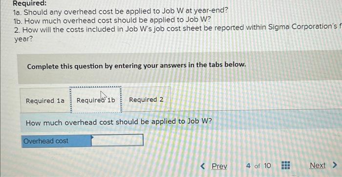 Solved Exercise 2-10 (Algo) Applying Overhead Cost to a Job | Chegg.com