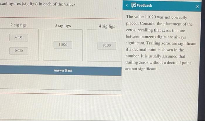 Solved Identify the number of significant figures (sig figs) | Chegg.com