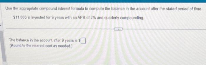 Solved Use the appropriate compound interest formula to | Chegg.com