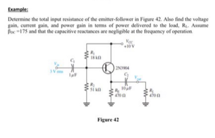 Solved Example: Determine the total input resistance of the | Chegg.com