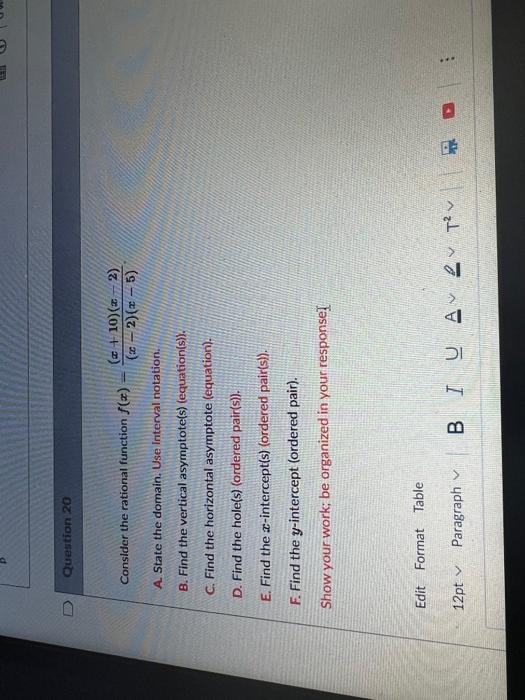 Solved Consider the rational function | Chegg.com