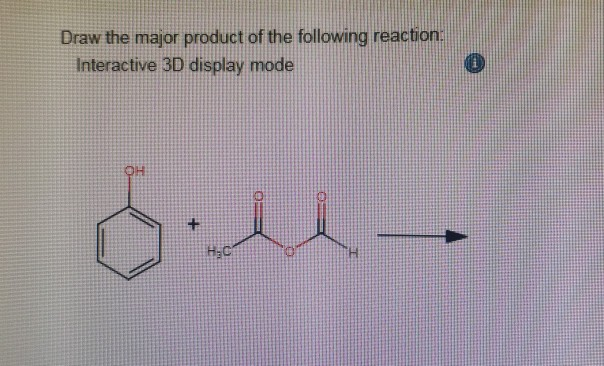 Solved Draw the major product of the following reaction: | Chegg.com