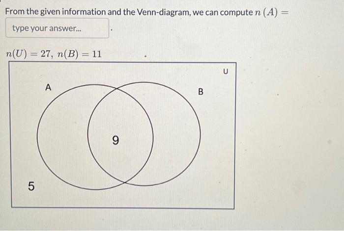Solved From the given information and the Venn-diagram, we | Chegg.com