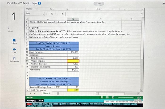 Solved Solve for the missing amounts. NOTE: When an amownt | Chegg.com
