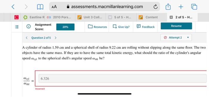 Solved + AA assessments.macmillanlearning.com Eastline R CG | Chegg.com