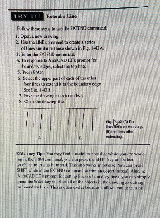 Solved Follow these steps to use the EXTEND command. 1. Open | Chegg.com