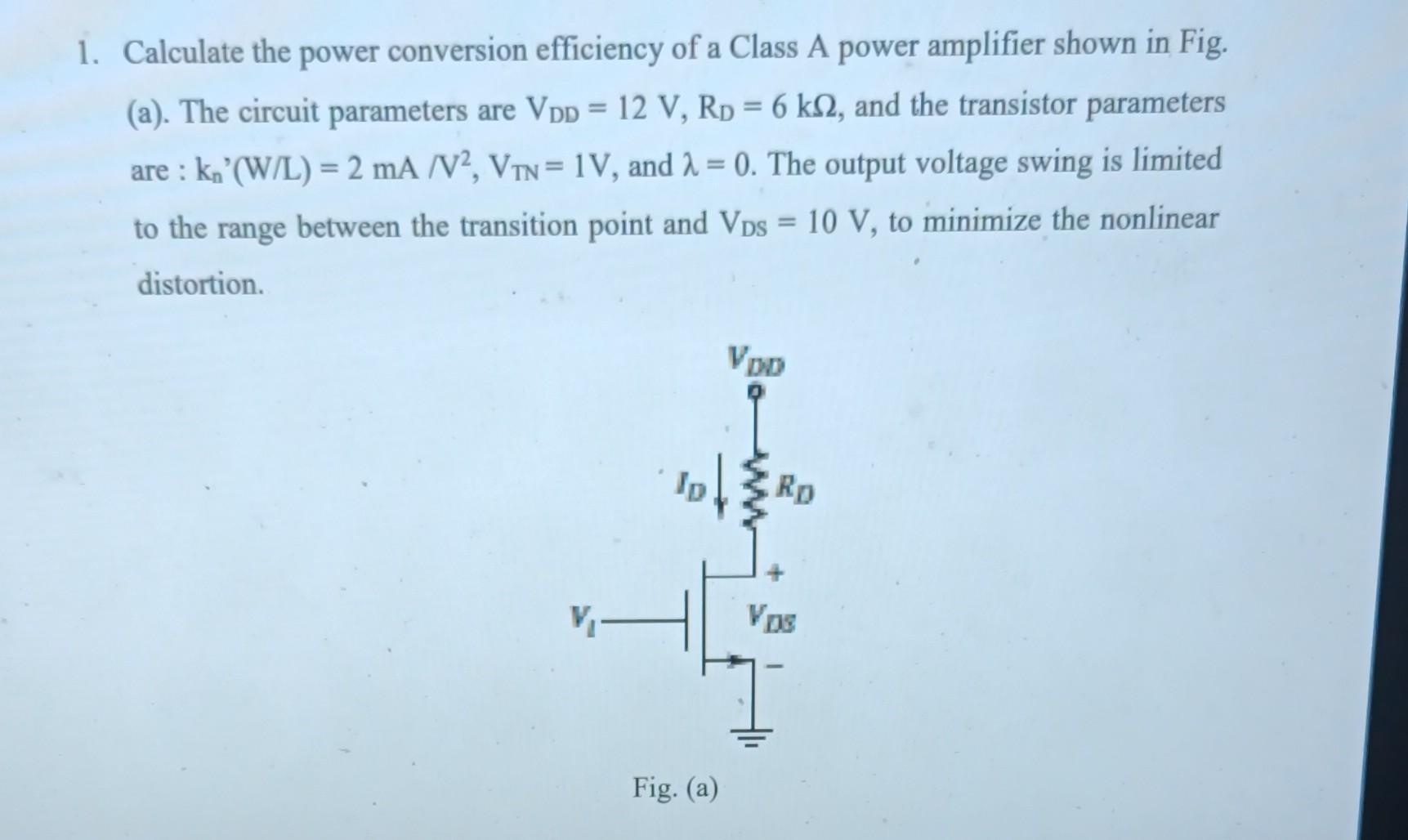 Solved 1. Calculate the power conversion efficiency of a | Chegg.com
