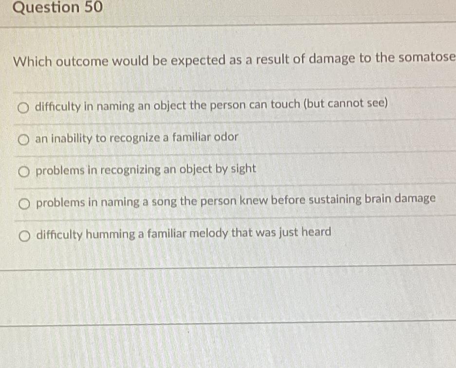Solved Question 50Which outcome would be expected as a | Chegg.com