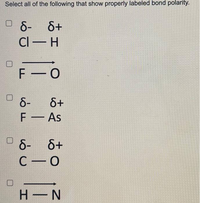 Solved Select all of the following that show properly | Chegg.com