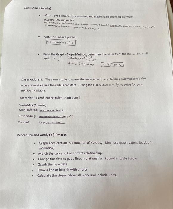 Solved Purpose: To follow all graphing rules reviewed in the | Chegg.com
