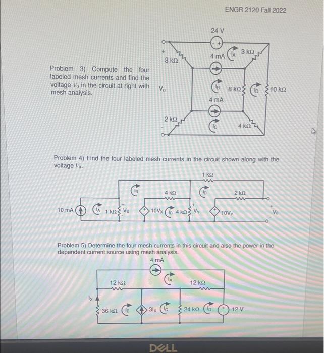 Solved ENGR 2120 Fall 2022 Problem 3) Compute the four | Chegg.com