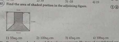 Find the area of shaded portion in the adjoining | Chegg.com