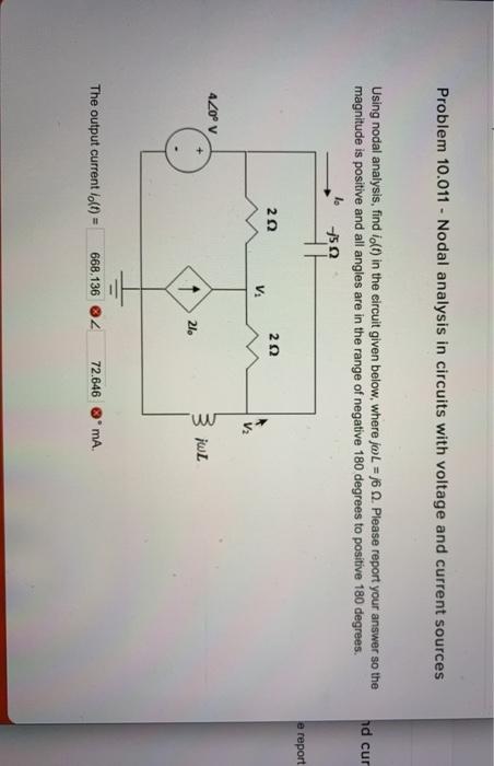 Solved Problem 10.011 - Nodal analysis in circuits with | Chegg.com
