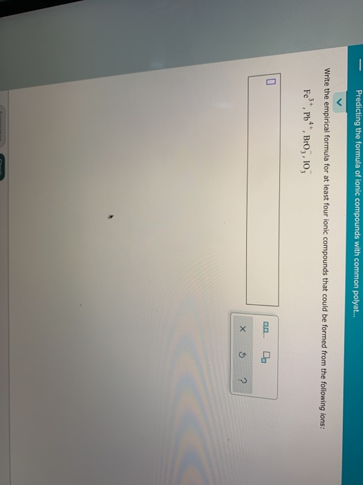 Solved Predicting the formula of ionic compounds with common | Chegg.com