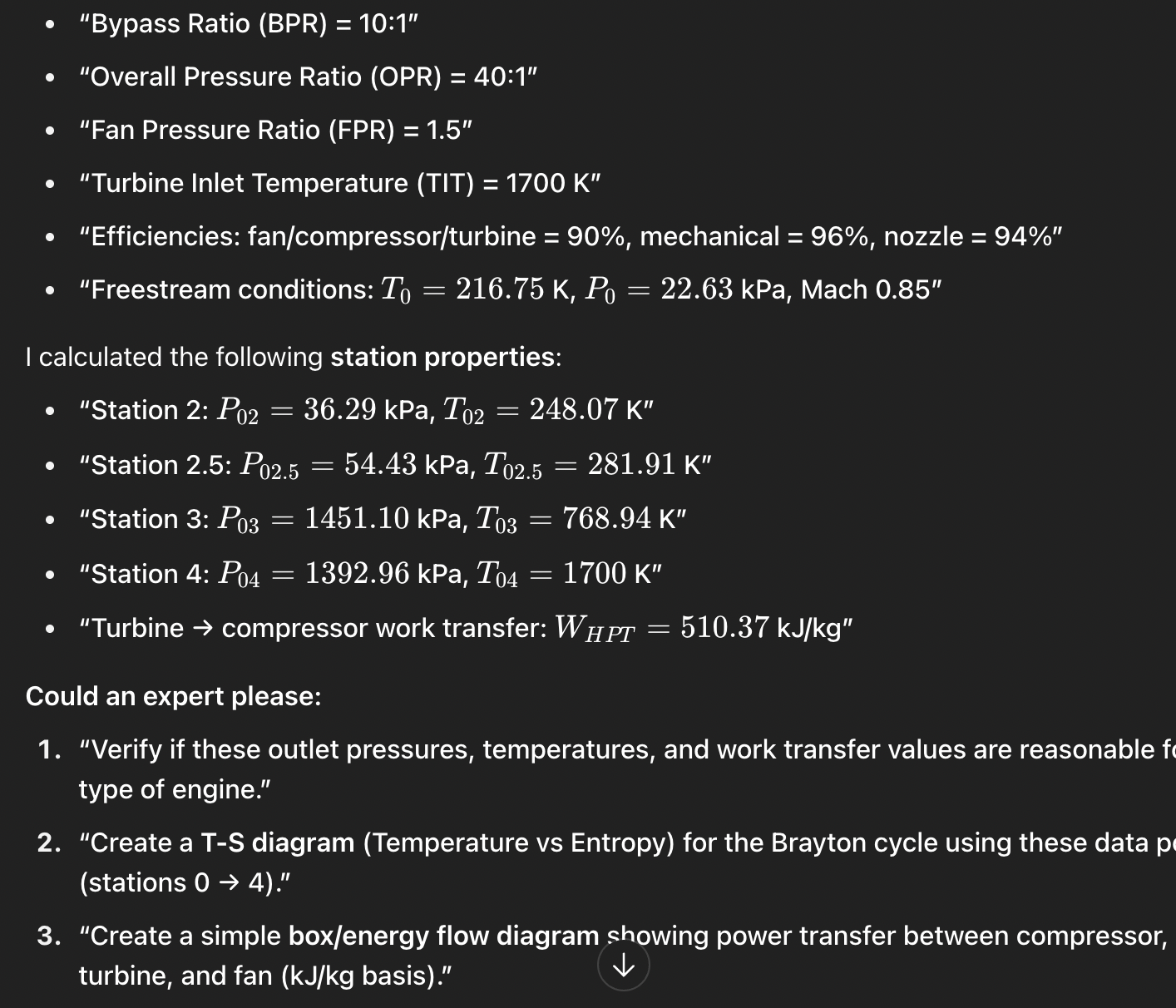 Solved I’m ﻿designing a two-spool, high-bypass turbofan | Chegg.com