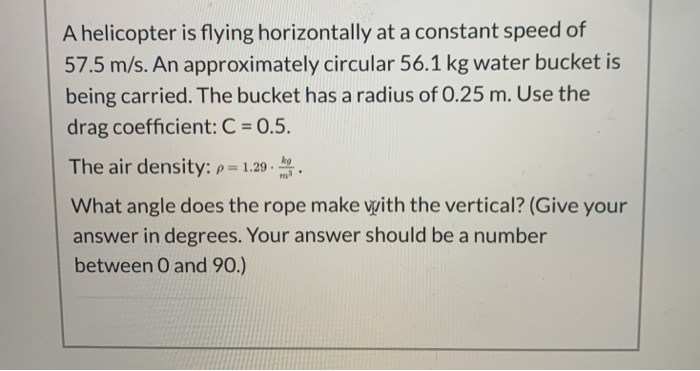 Solved A helicopter is flying horizontally at a constant | Chegg.com