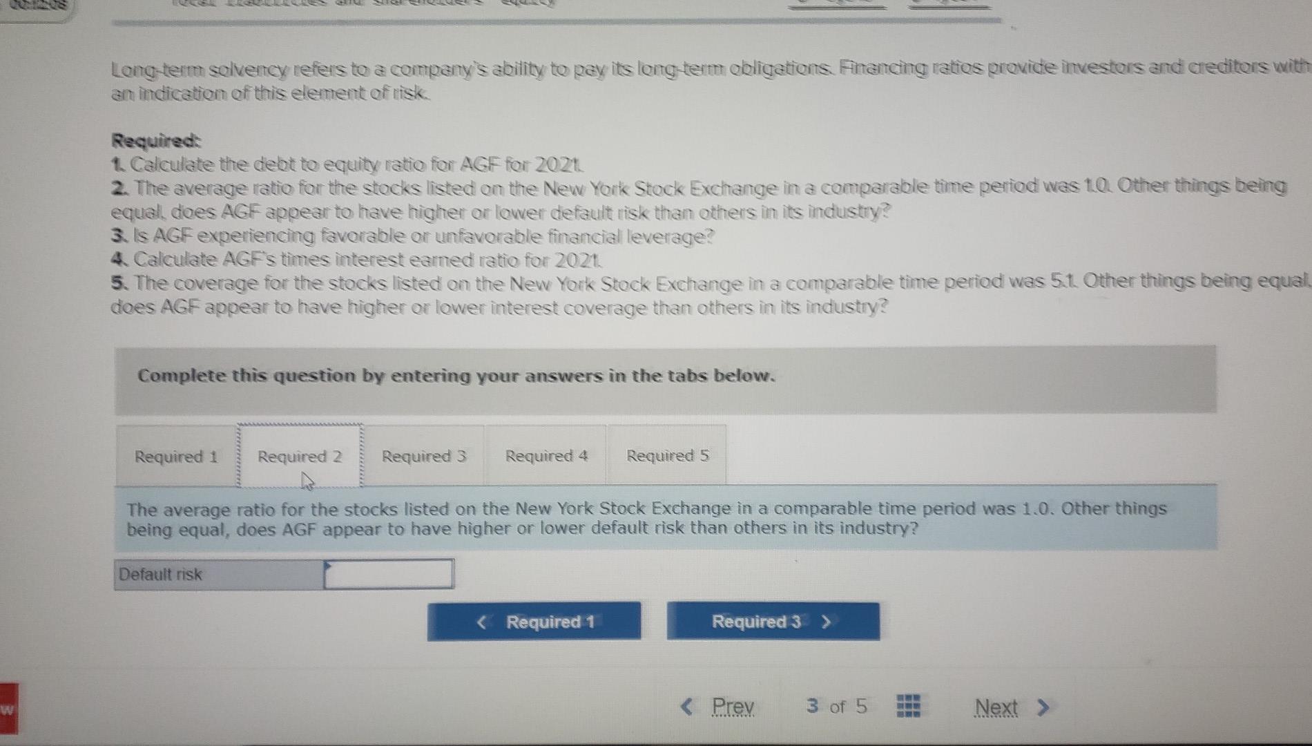 Solved AGF Foods Company is a large, primarily domestic, | Chegg.com