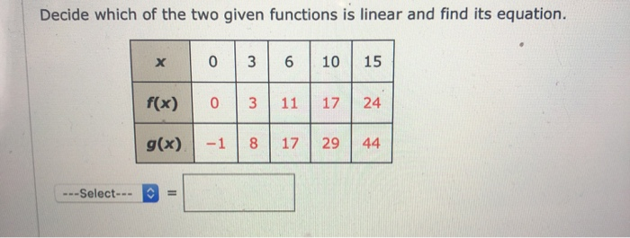 Solved Decide which of the two given functions is linear and | Chegg.com