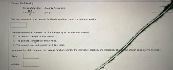 Solved Consider the following. Demand Function Quantity | Chegg.com