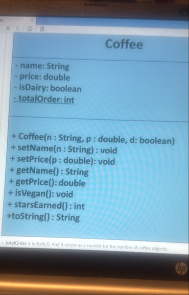 Solved Coffeename: Stringprice: doubleisDairy: | Chegg.com