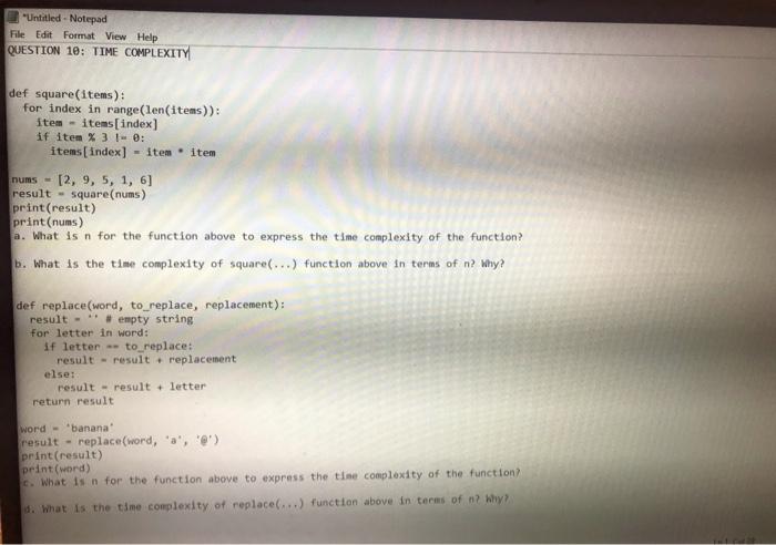 Solved "Untitled - Notepad File Edit Format View Help | Chegg.com