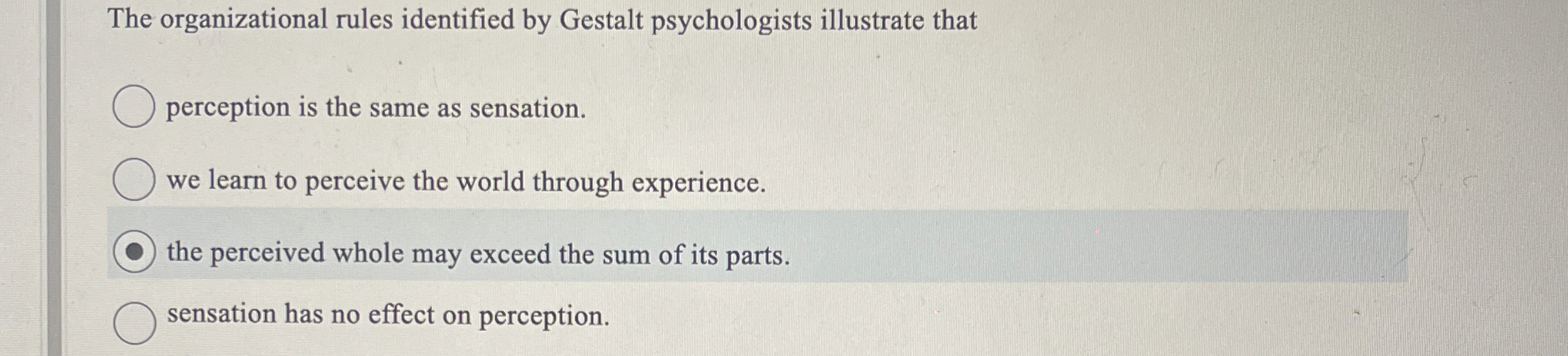 Solved The organizational rules identified by Gestalt | Chegg.com