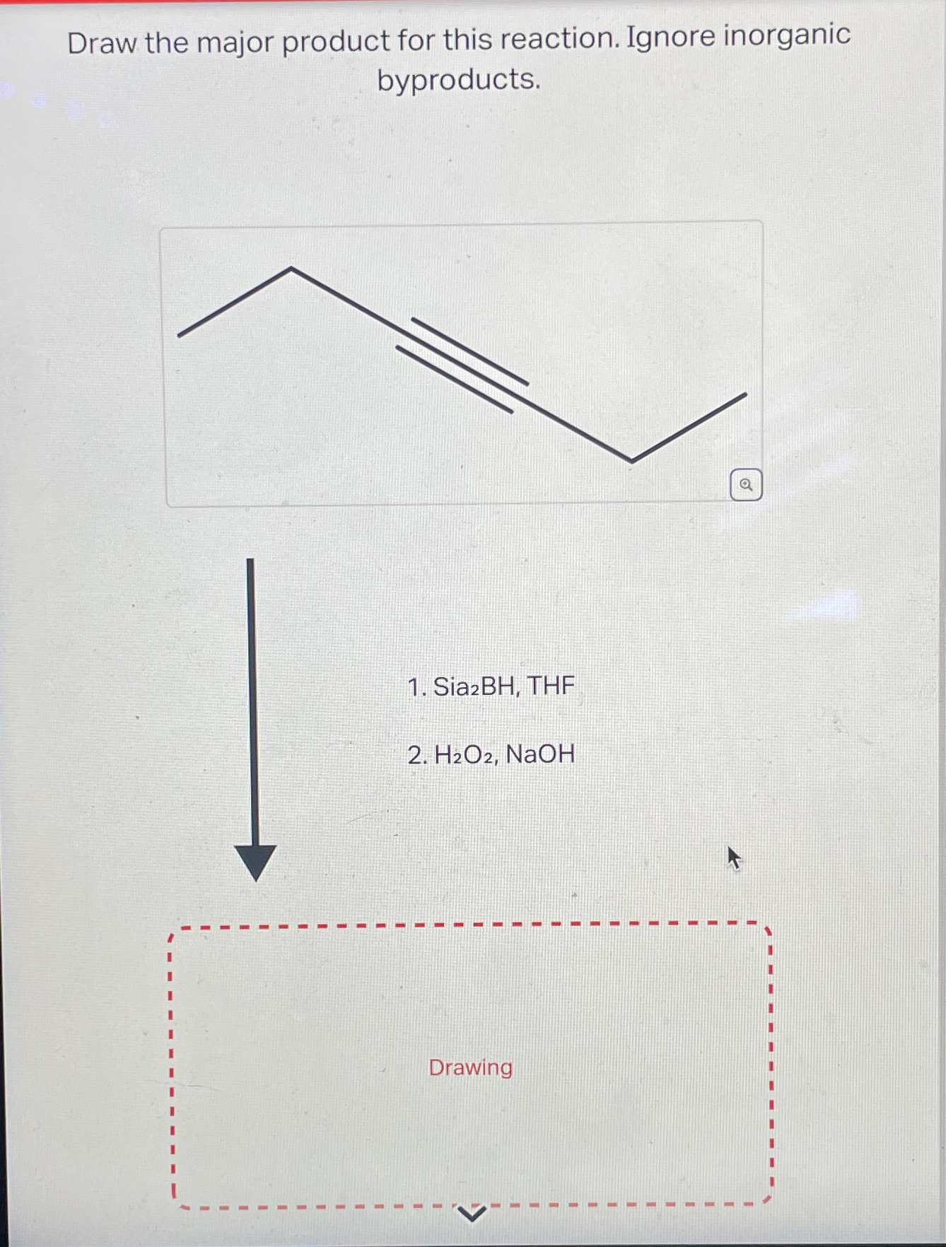 Solved Draw the major product for this reaction. Ignore | Chegg.com