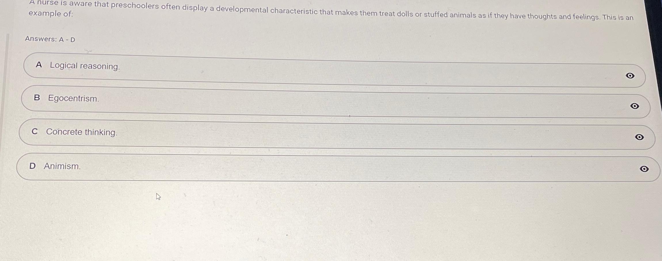 Solved example of:Answers: A - ﻿DA Logical reasoning.B | Chegg.com