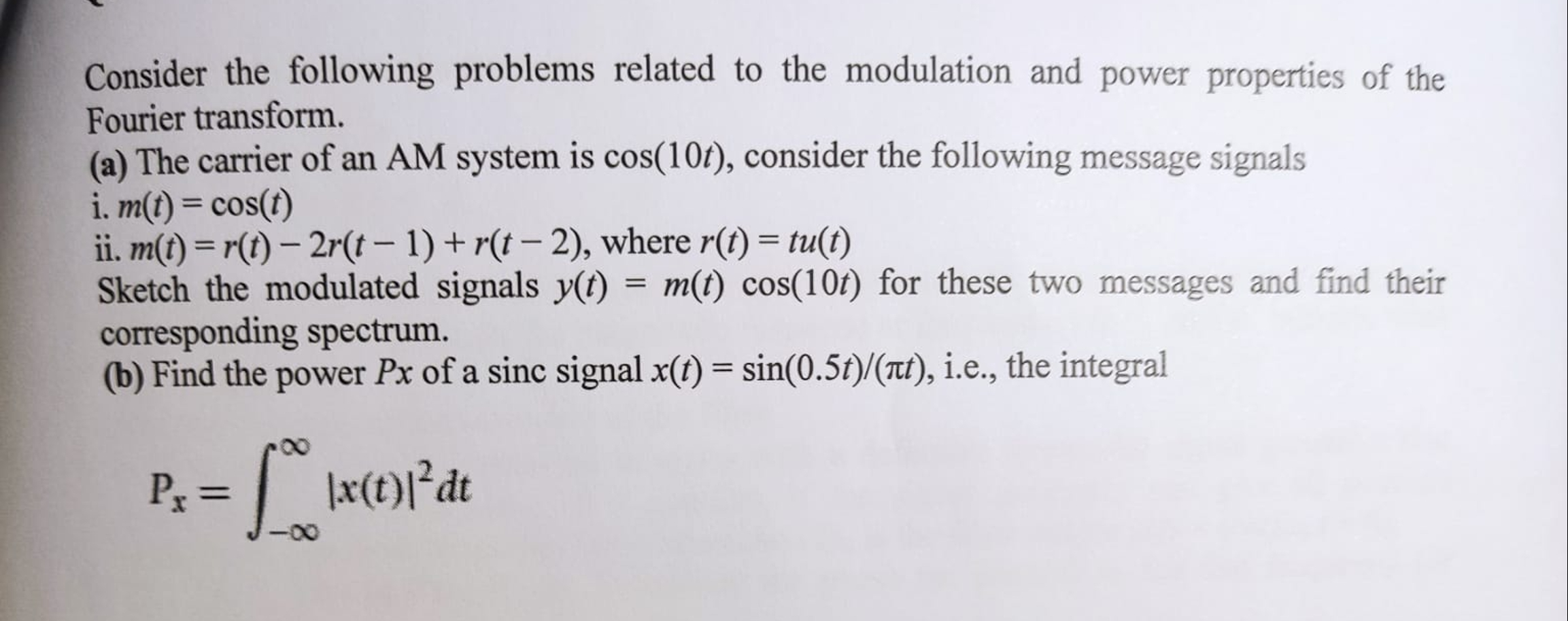 Solved Consider the following problems related to the | Chegg.com