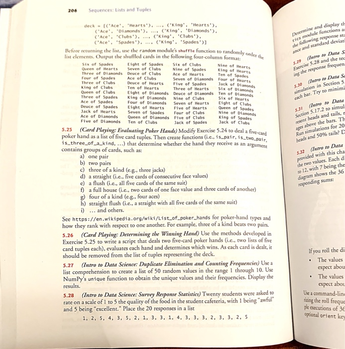 Solved 206 Sequences: Lists and Tuples Termine and display | Chegg.com