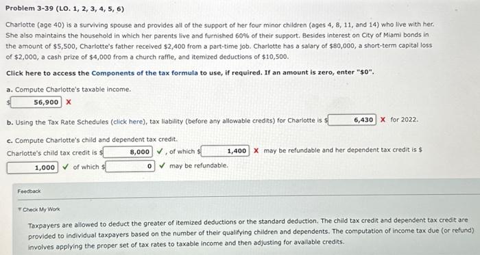 Charlotte (age 40) is a surviving spouse and provides | Chegg.com