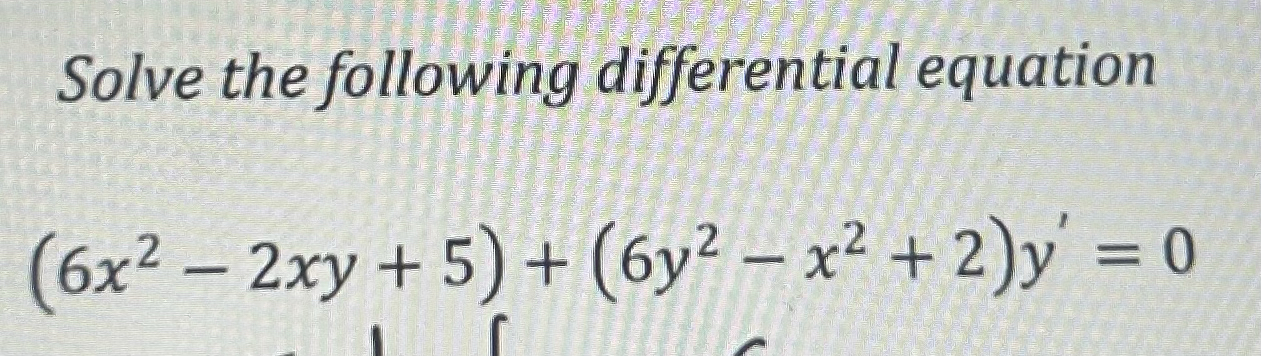 Solved by an EXPERT Solve the following differential | Chegg.com