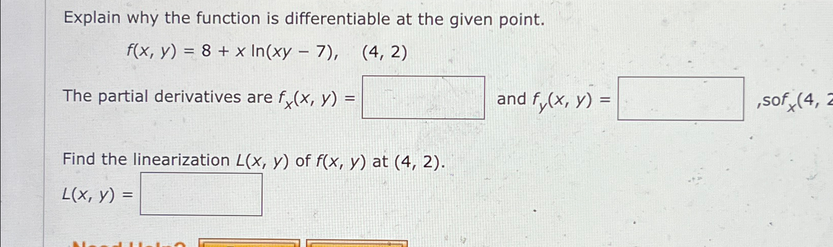 Solved Explain why the function is differentiable at the | Chegg.com
