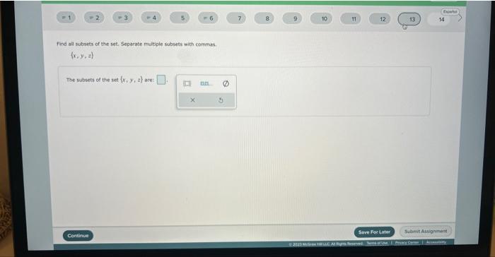 Solved Find all subsets of the set. Separate muitiple | Chegg.com