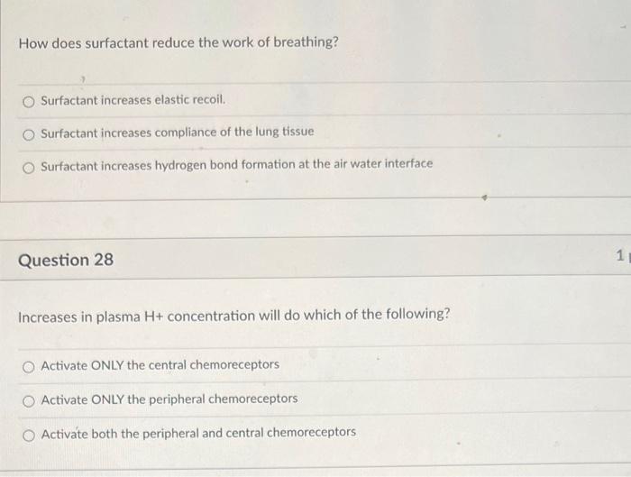 Solved How does surfactant reduce the work of breathing? | Chegg.com