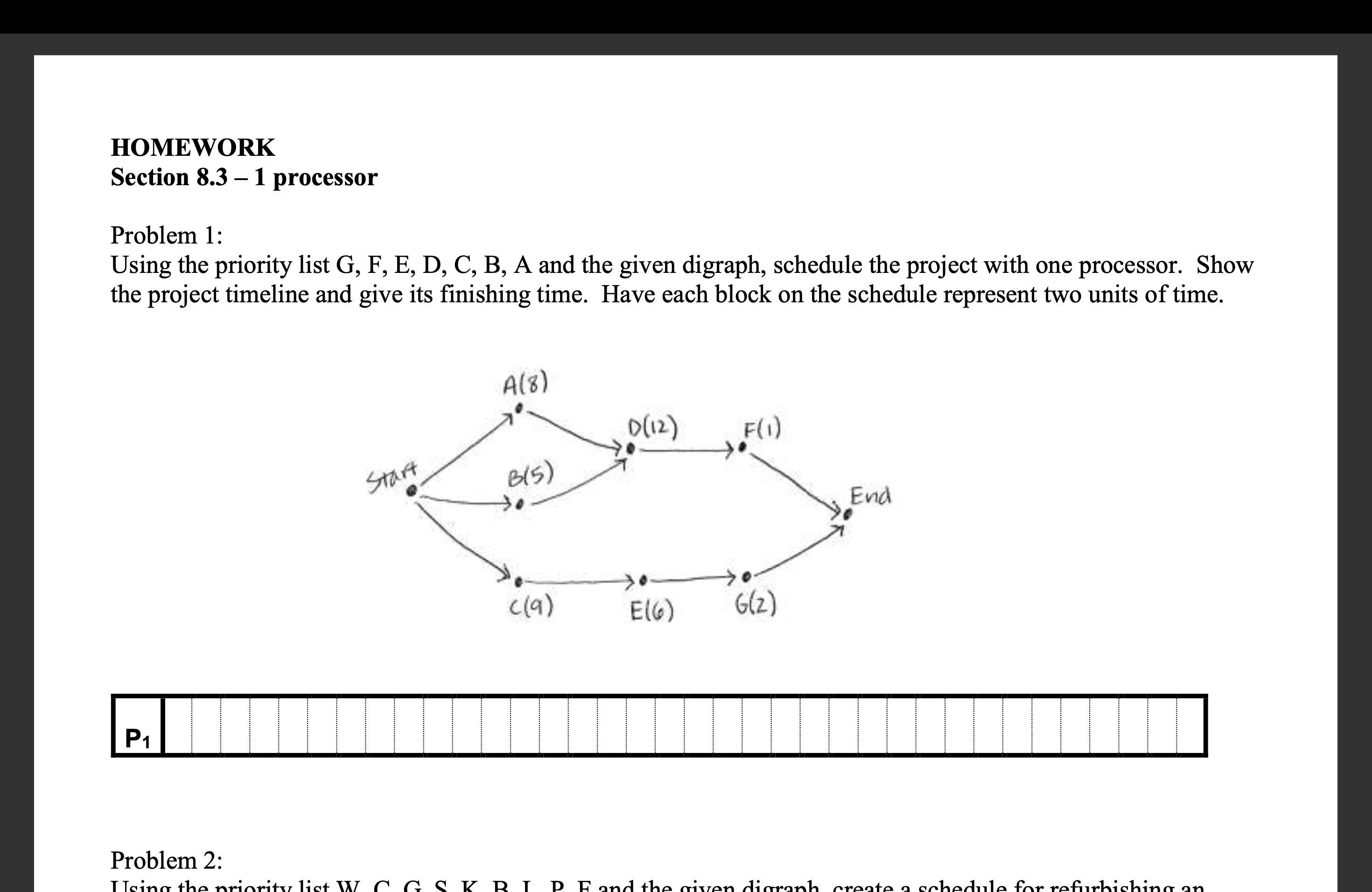 HOMEWORK Section 8.3-1 ﻿processor Problem 1: Using | Chegg.com