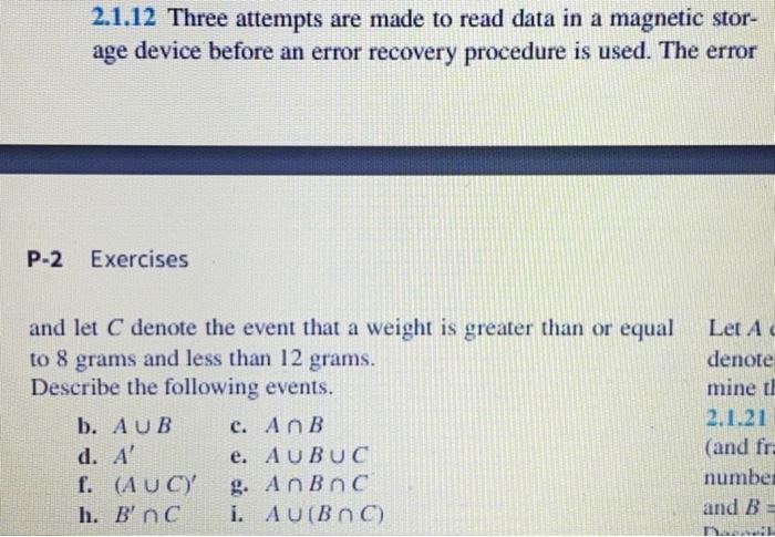 2.1.12 Three attempts are made to read data in a | Chegg.com