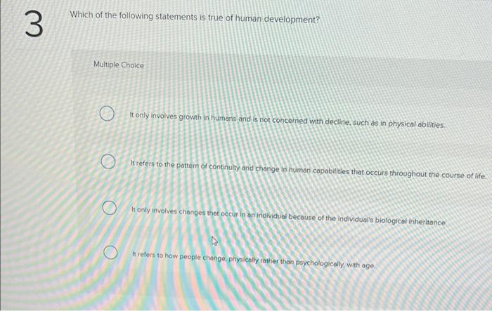 Solved Which of the following statements is true of human | Chegg.com