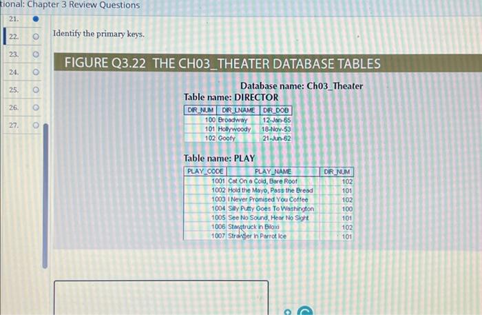 Solved tional: Chapter 3 Review Questions 21. 22. 23. 24. | Chegg.com